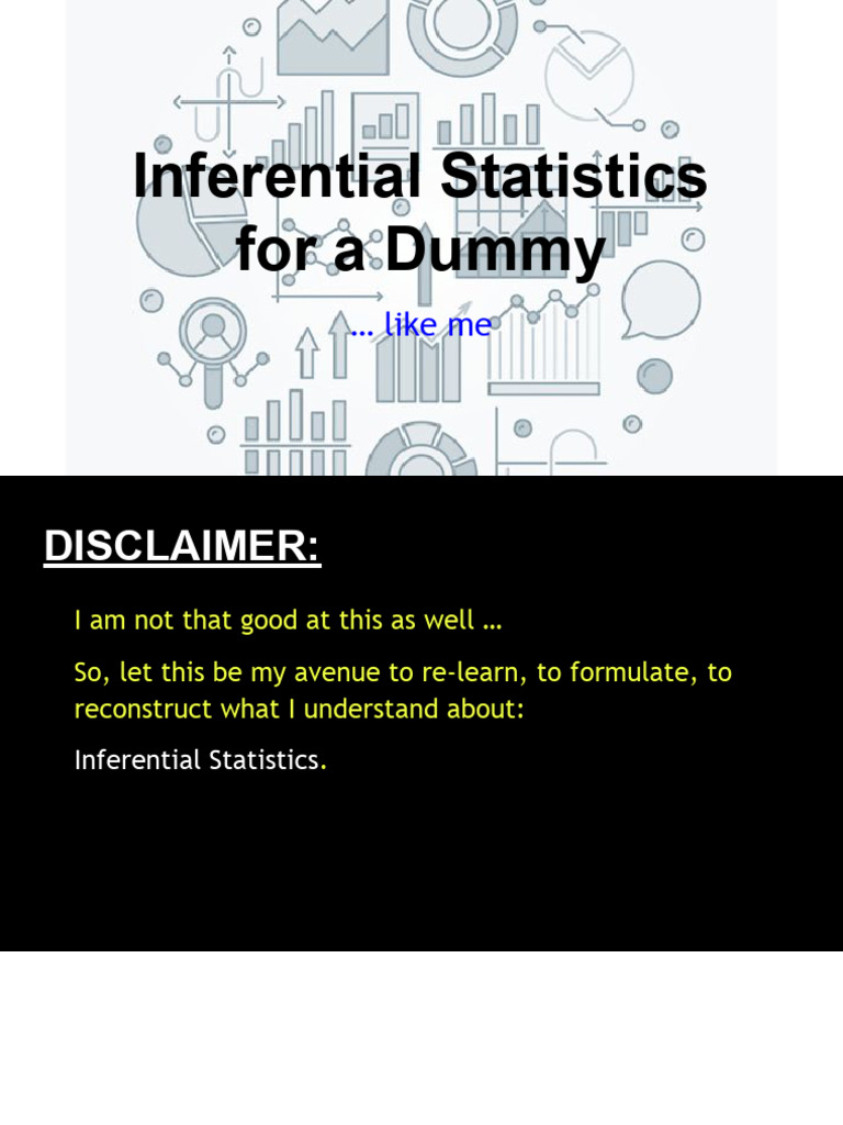 Inferential Statistics For A Dummy | PDF | Normal Distribution | P Value