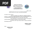 Esat Certification Sample Esat | PDF
