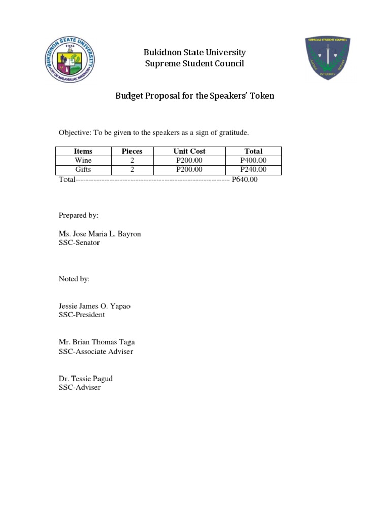 Budget Proposal For The Team Building | PDF | Cooking, Food & Wine