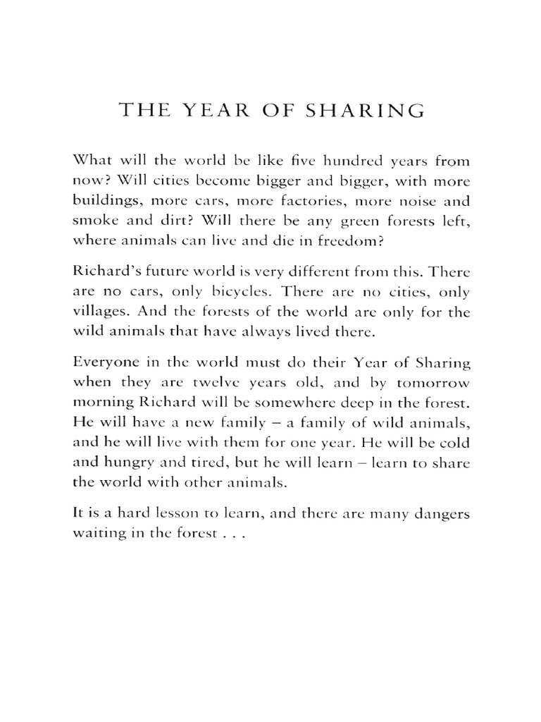 S2 Harry Gilbert - The Year of Sharing | PDF