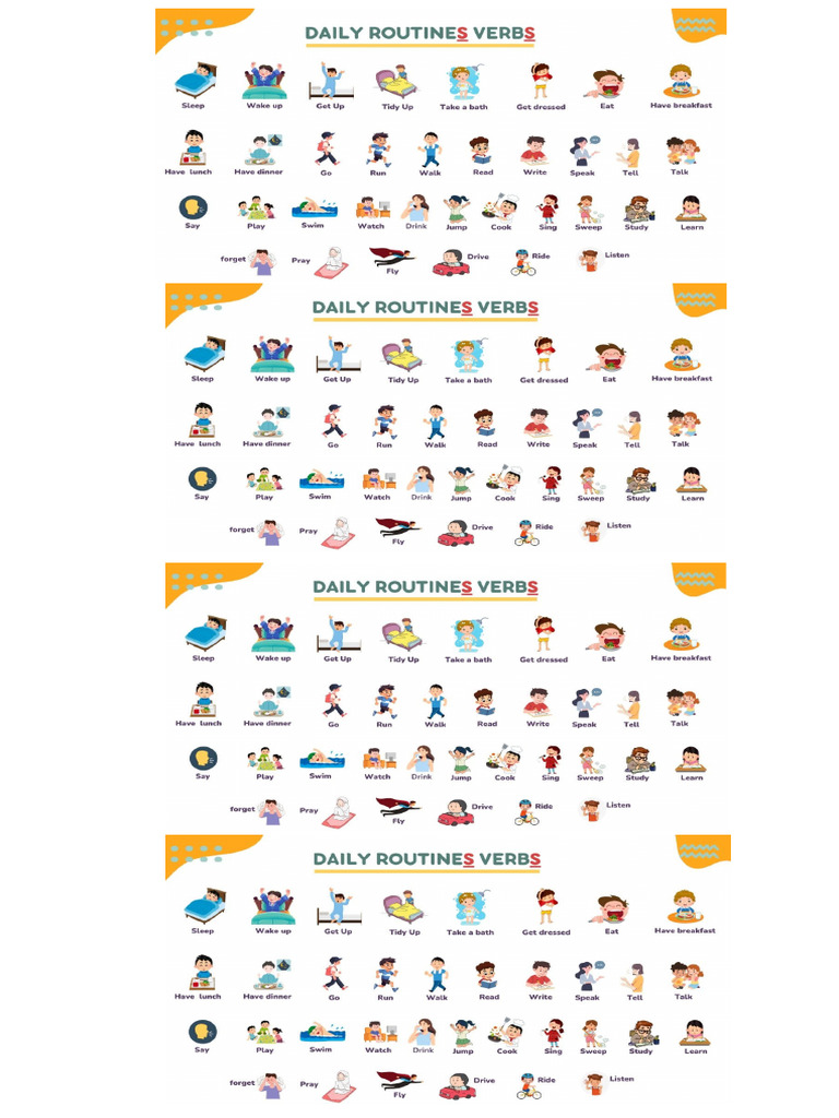 Daily Routines Verb | PDF