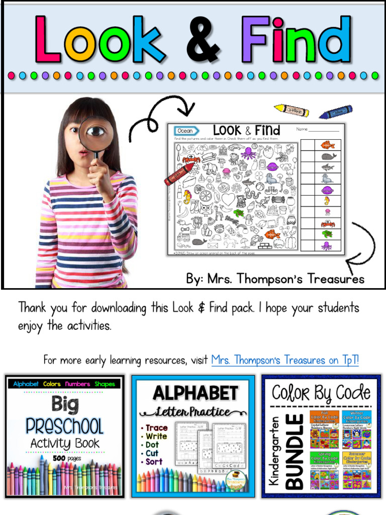 Look Find Hidden Picture Puzzles | PDF