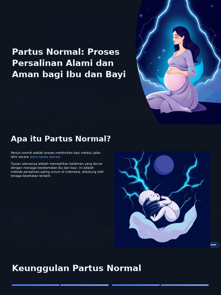 Partus Normal Proses Persalinan Alami Dan Aman Bagi Ibu Dan Bayi | PDF