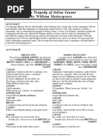 Act 1 Scene 2 Line by Line Explanation | PDF | Mark Antony | Julius Caesar