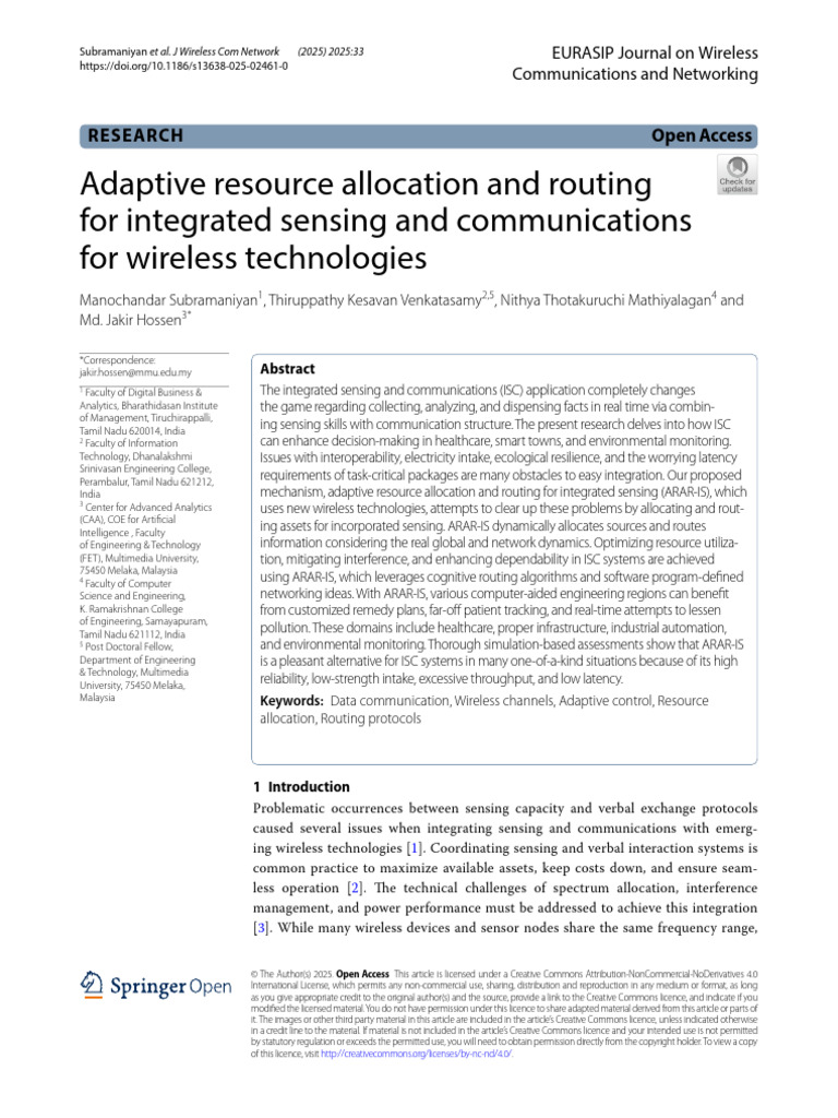 Adaptive Resource Allocation in ISC Systems | PDF | Cognitive Radio ...