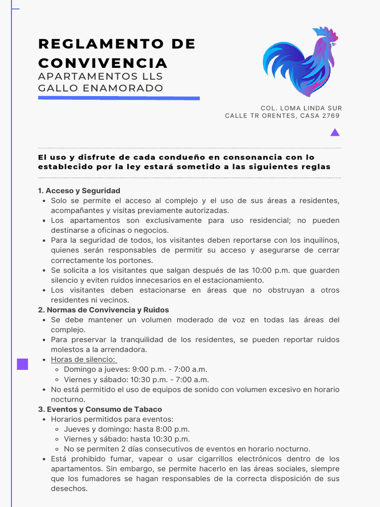 Reglamento de Convivencia en LLS Gallo Enamorado | PDF | Residuos