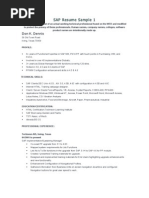 SAP EWM Sample Resume 1 | PDF | Warehouse | Sap Se