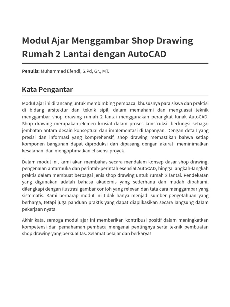 Modul Ajar Shop Drawing | PDF