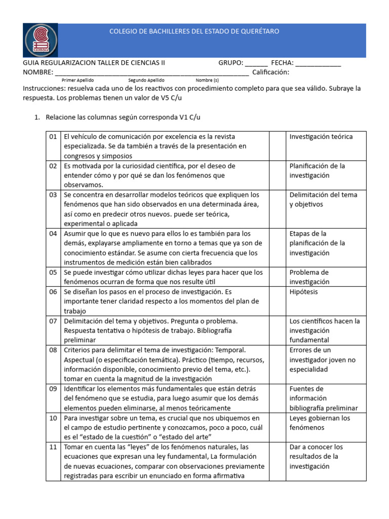 Guia para Contestar Reg Taller Ciencias II | PDF | Fricción | Tensión ...