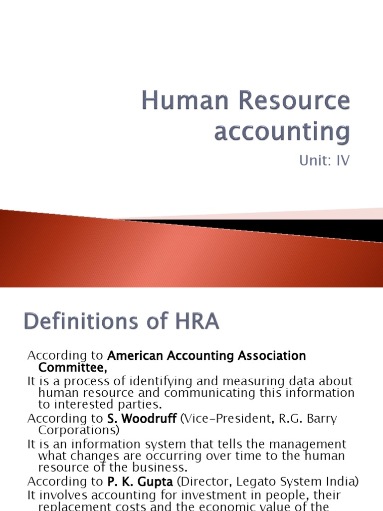 Human Resource Accounting: An Overview of Methods, Challenges and ...