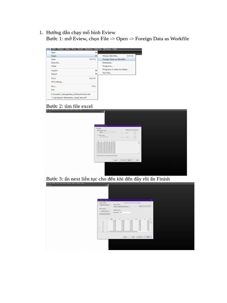 Hướng dẫn Eview | PDF
