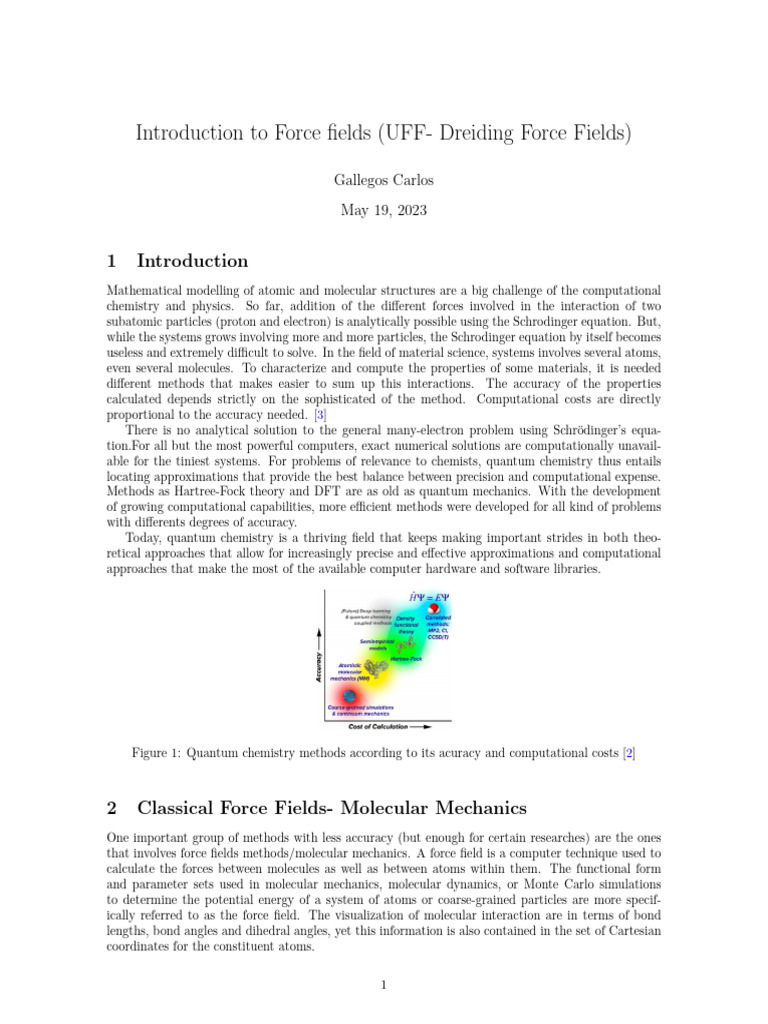 Overview of Dreiding Force Fields | PDF | Force Field (Chemistry ...