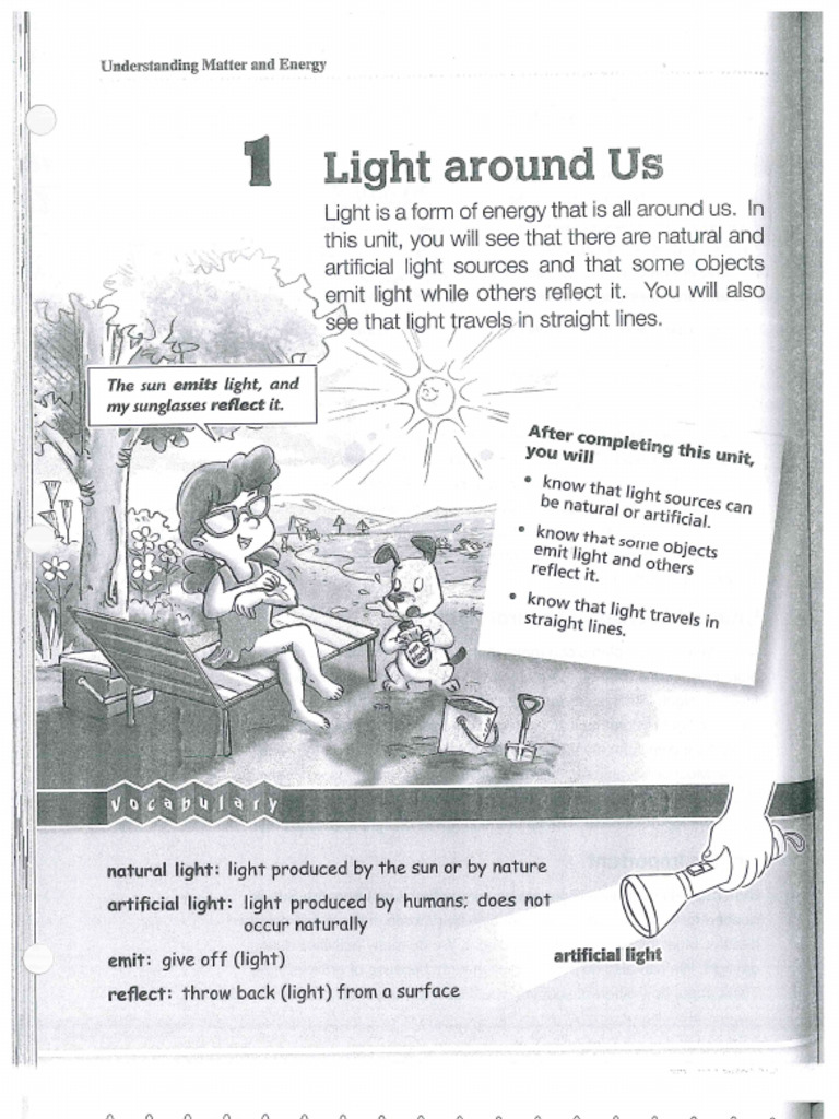 Gr. 4 Understanding Matter and Energy Unit - 01 Light Around Us | PDF
