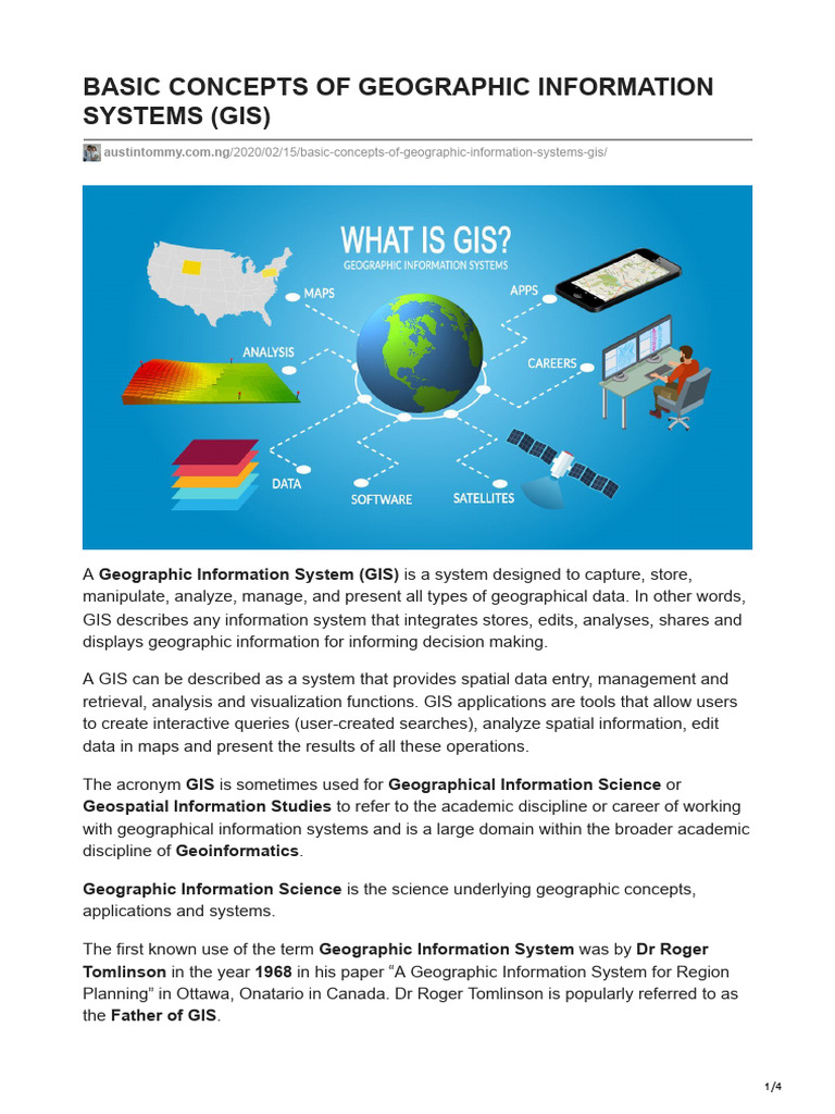 Basic Concepts of Geographic Information Systems Gis | PDF | Geographic ...