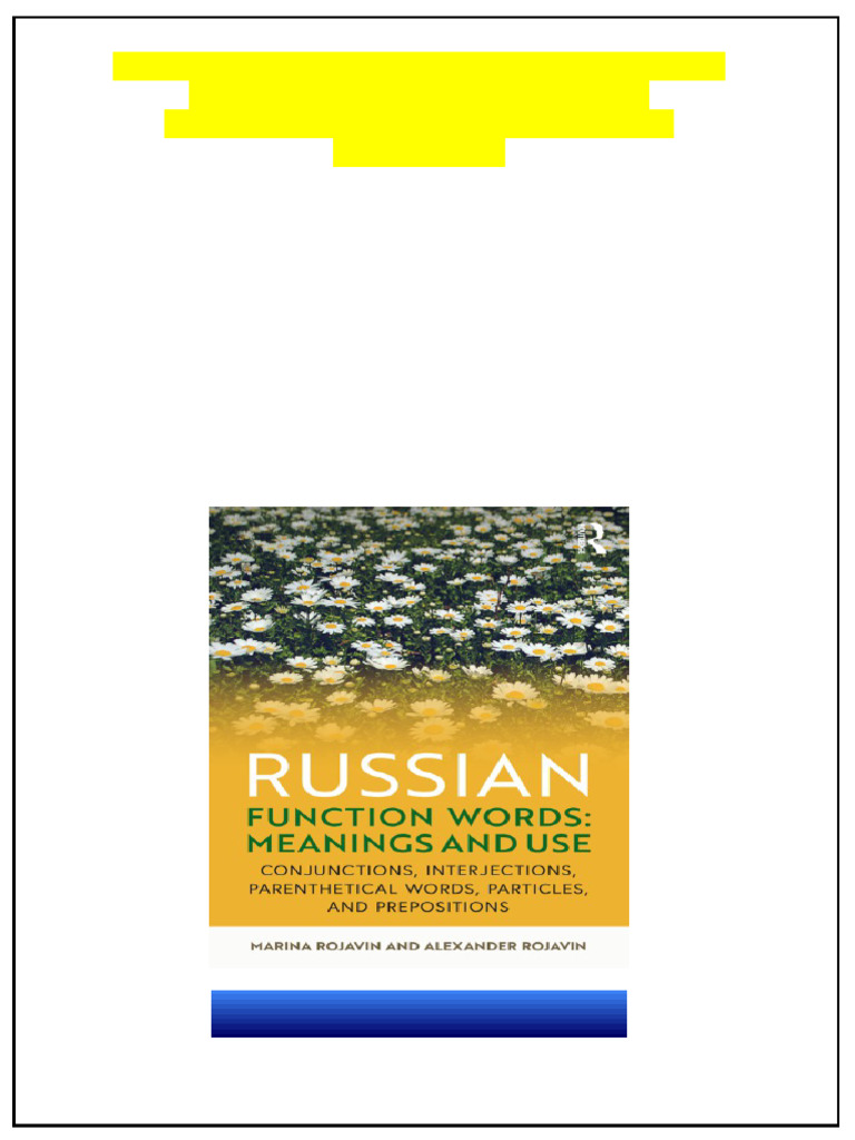 Russian function words Meanings and use Conjunctions interjections ...