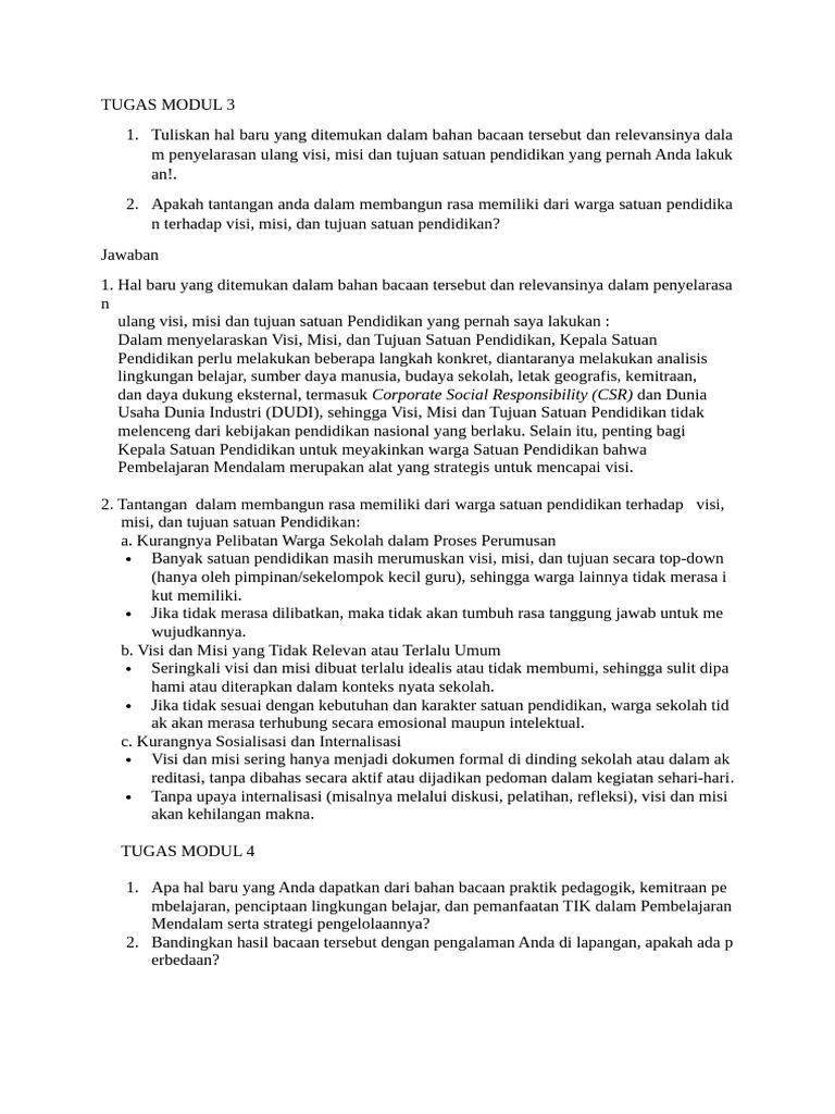 Tugas Modul 3dan 4 | PDF