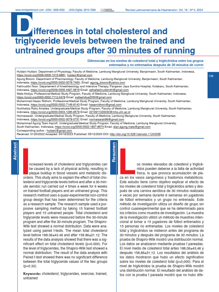 1 Differences Total Cholesterol | PDF | Lipoprotein | High Density ...