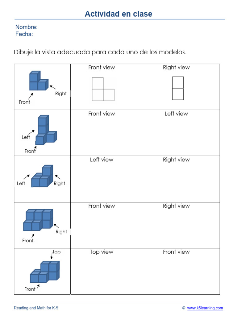 Grade 5 Geometry 3d Models A | PDF