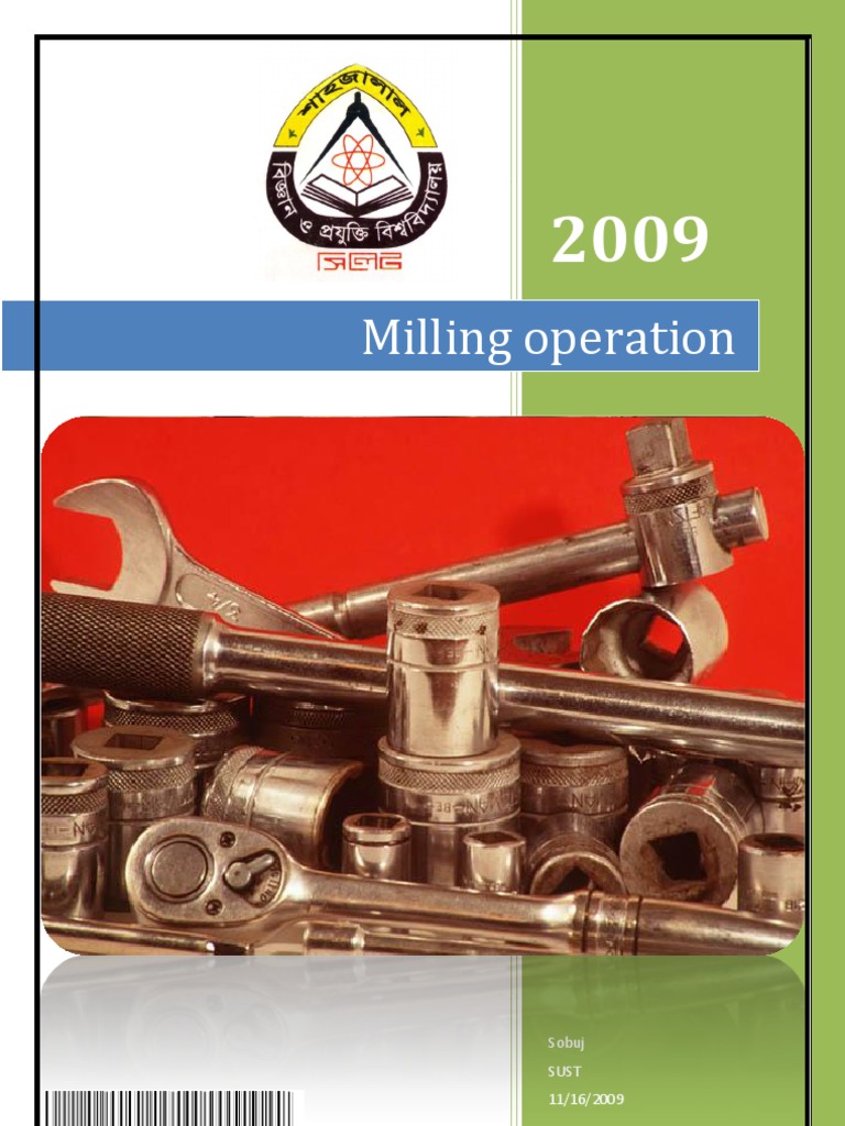 Milling Operation | PDF | Gear | Machining