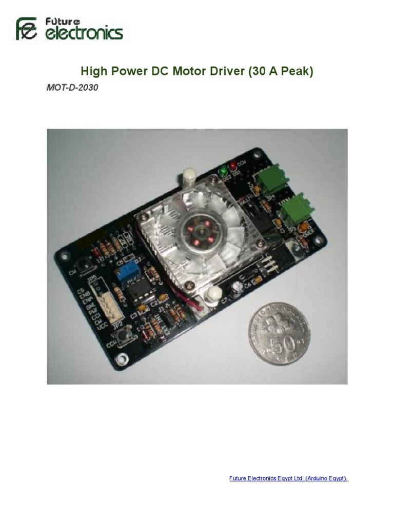 30A DC Motor Driver Overview | PDF | Electrical Connector | Power Supply