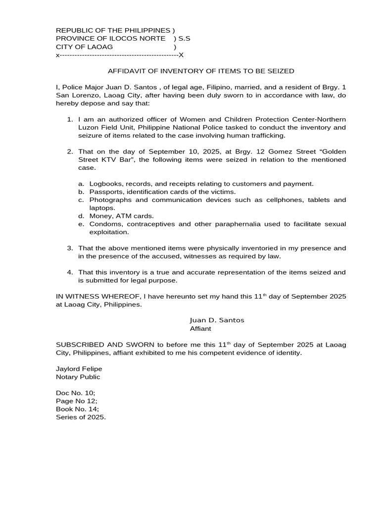 Invetory List Final | PDF