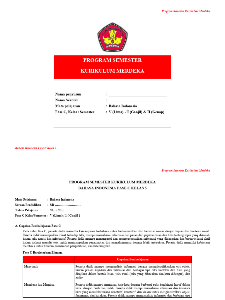 Promes Kurikulum Merdeka | PDF