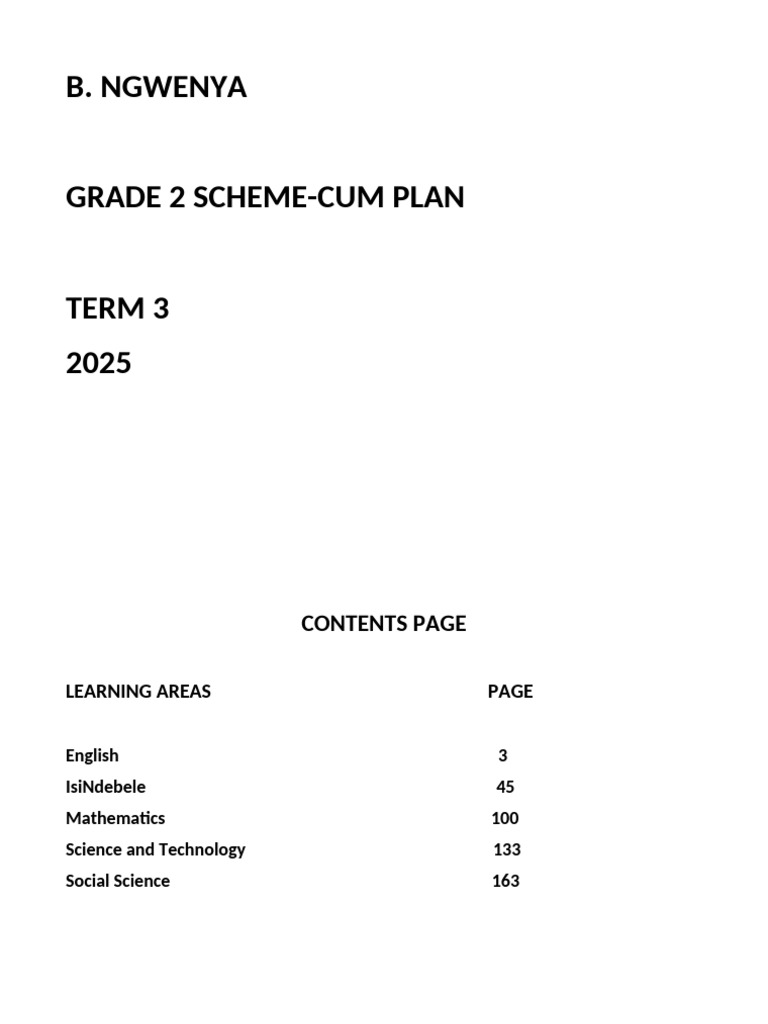 GRADE 2 Term 3 Final 2025 - 045723 | PDF | Reading Comprehension | Phonics