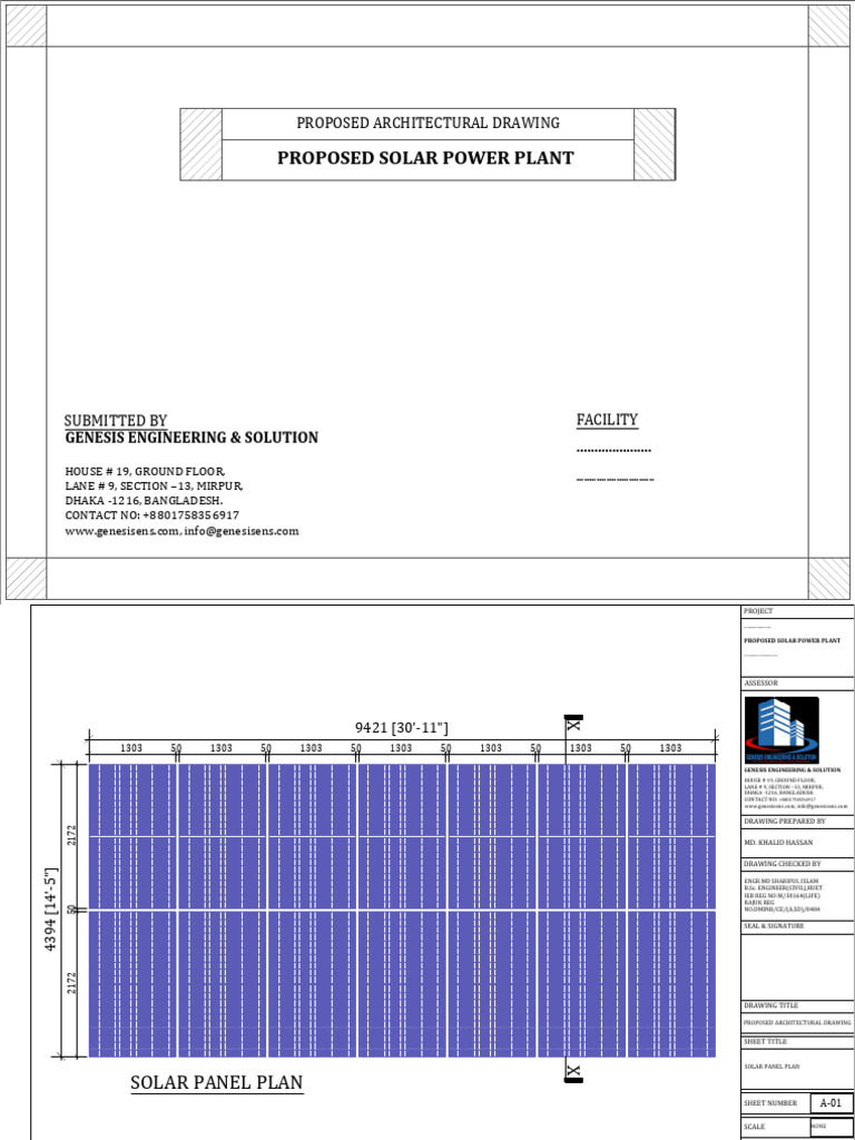 Proposed Solar Power Plant Plans | PDF