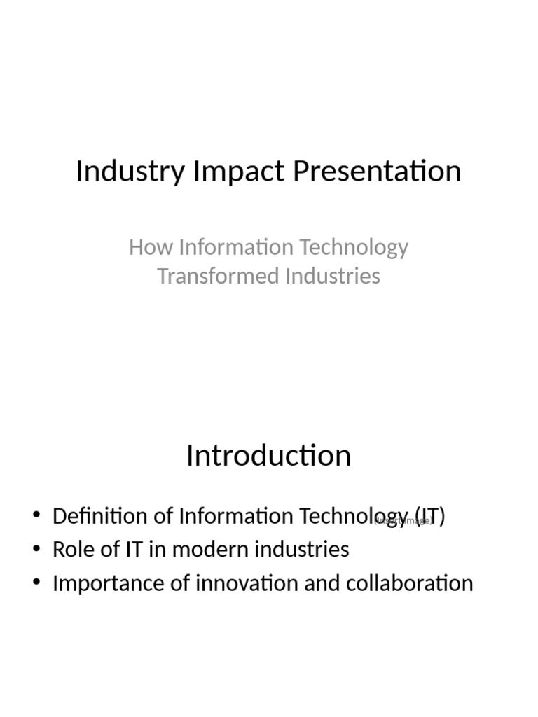Industry Impact Presentation | PDF