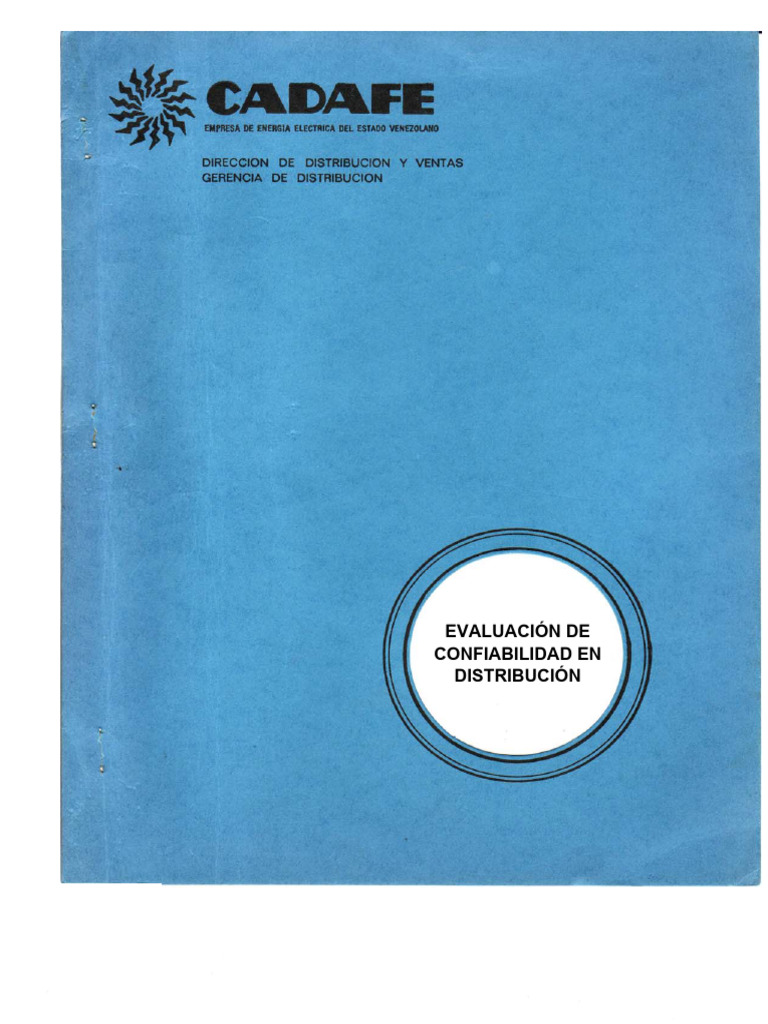 Evaluacion de Confiabilidad en - CADAFE | PDF