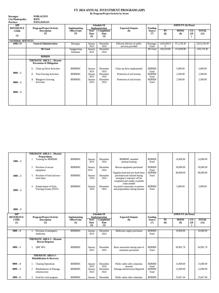 Fy 2024 Annual Investment Program | PDF