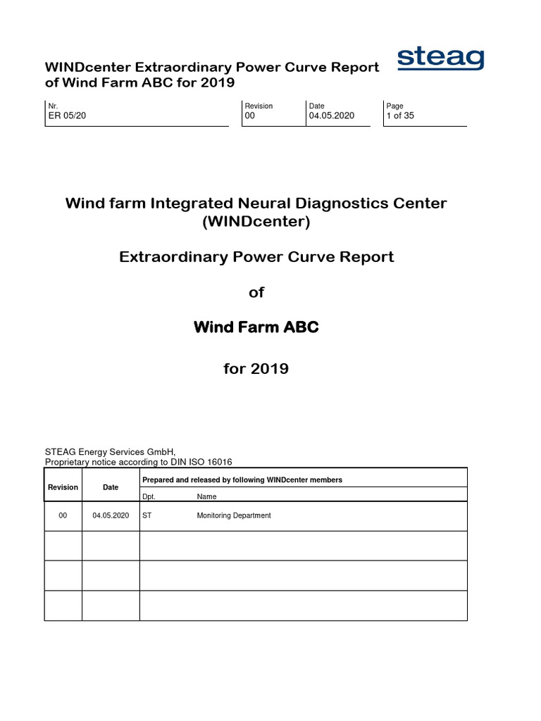 2019 Power Curve Analysis: Wind Farm ABC | PDF | Accuracy And Precision ...