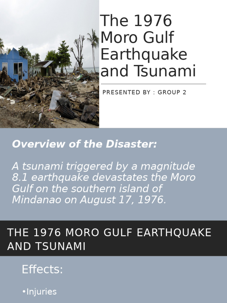 1976 Moro Gulf Earthquake and Tsunami | PDF