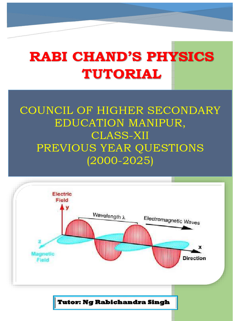 Class-Xii Pyq (2000-2025) With Cover Page | PDF | Capacitance ...