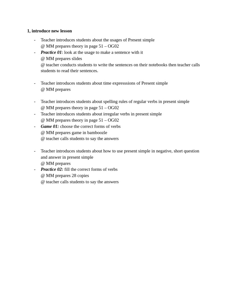 Unit 07 Present Simple Present Continuous Lesson 01 Present