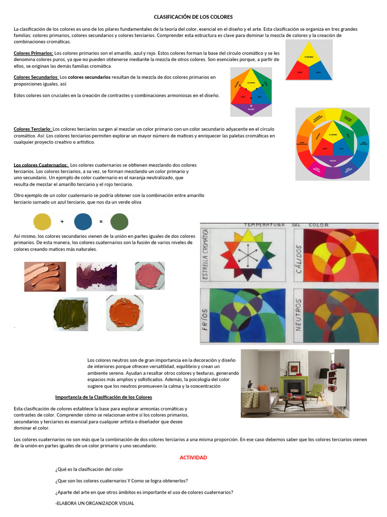 Ficha Clasificación de Los Colores | PDF | Color | Percepción visual