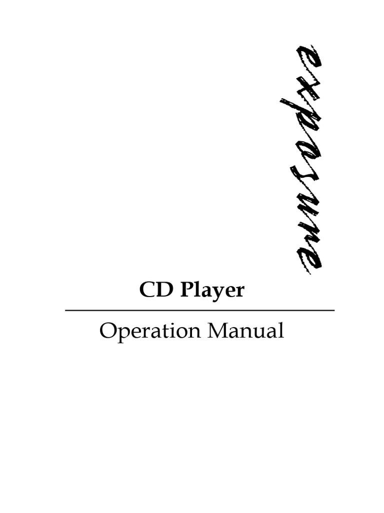Classic CD Player Manual | PDF | Compact Disc | Fuse (Electrical)