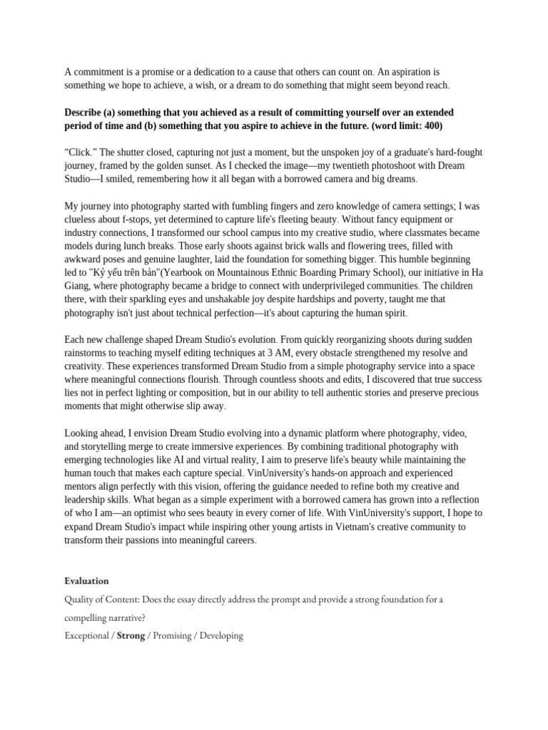 Photography Journey and Future Aspirations | PDF | Narrative | Essays