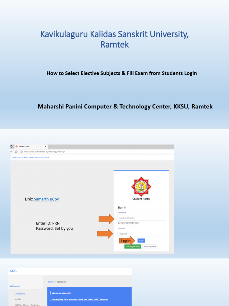 Samarth - Subject Selection & Exam From | PDF