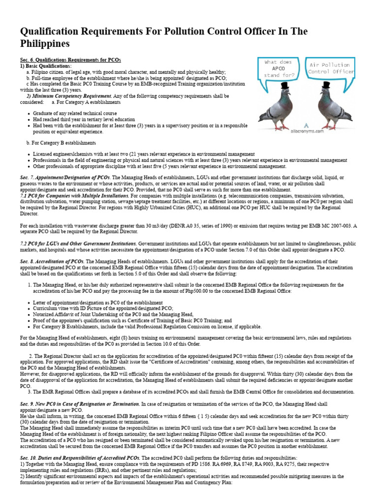 Safetyhow.com Articles Print Qualification Requirements for Pollution ...