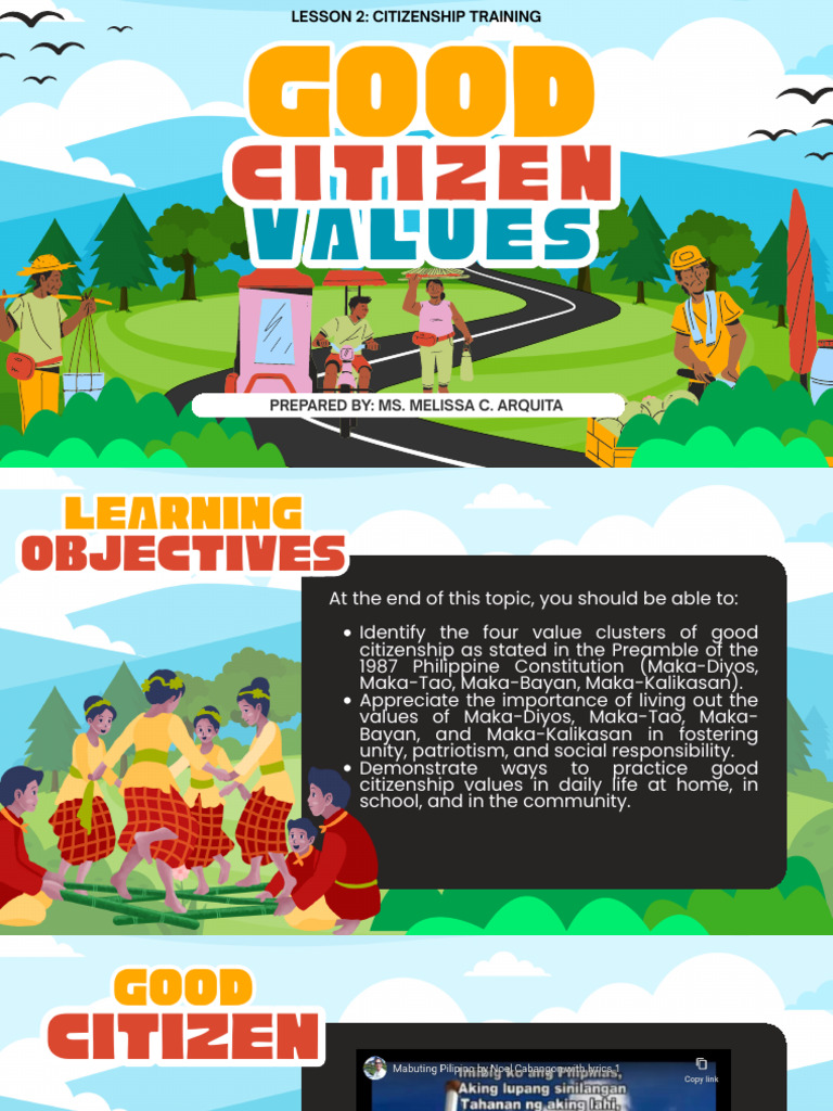 II. Citzenship Training E. (Good Citizen Values) | PDF | Citizenship ...