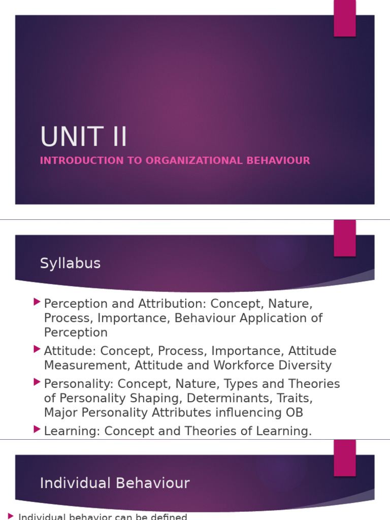 Understanding Organizational Behavior Concepts | PDF | Behavior ...