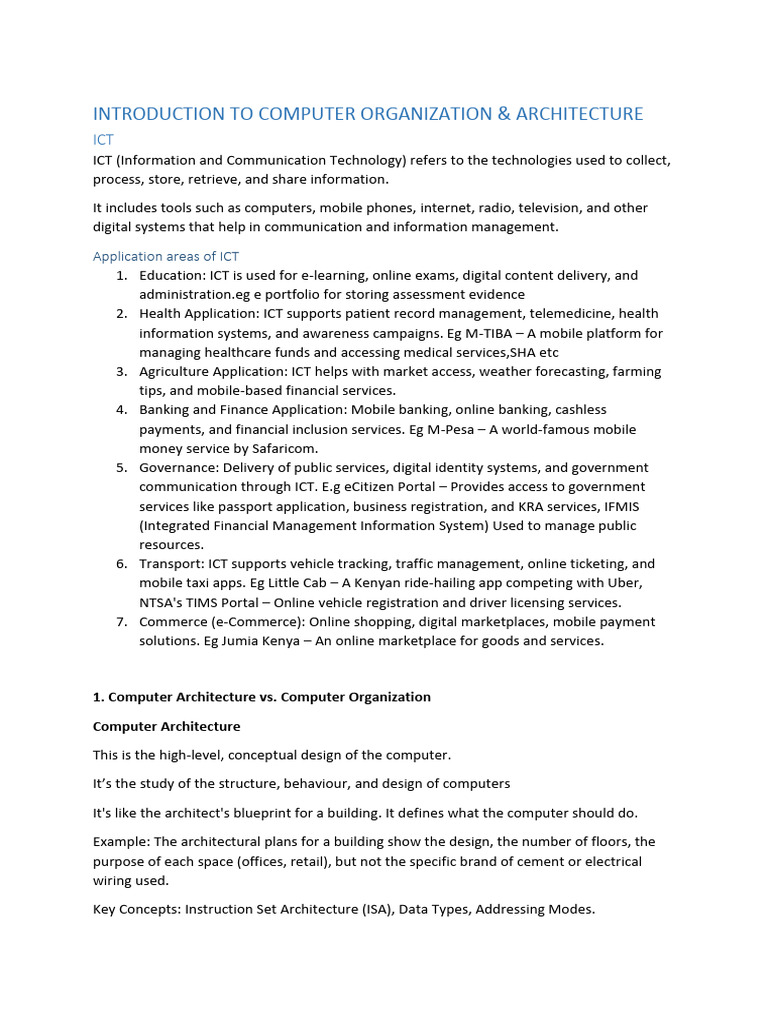 COA element 1-1 | PDF | Computer Data Storage | Central Processing Unit