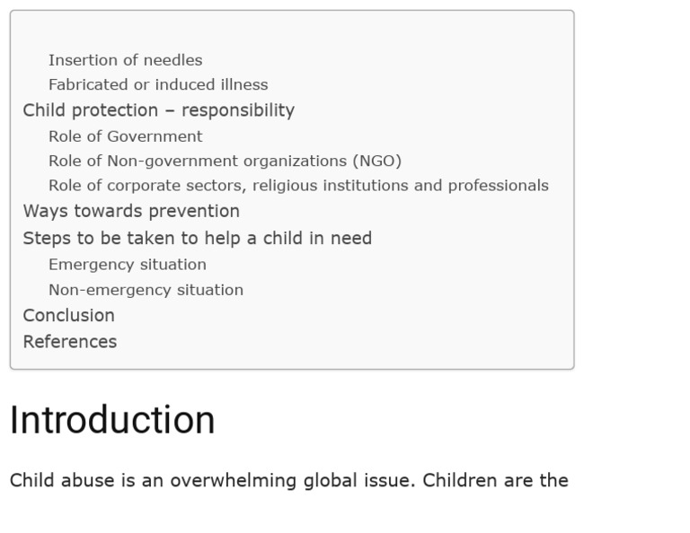 Child Abuse - Rare and Ambiguous Forms - IPleaders | PDF