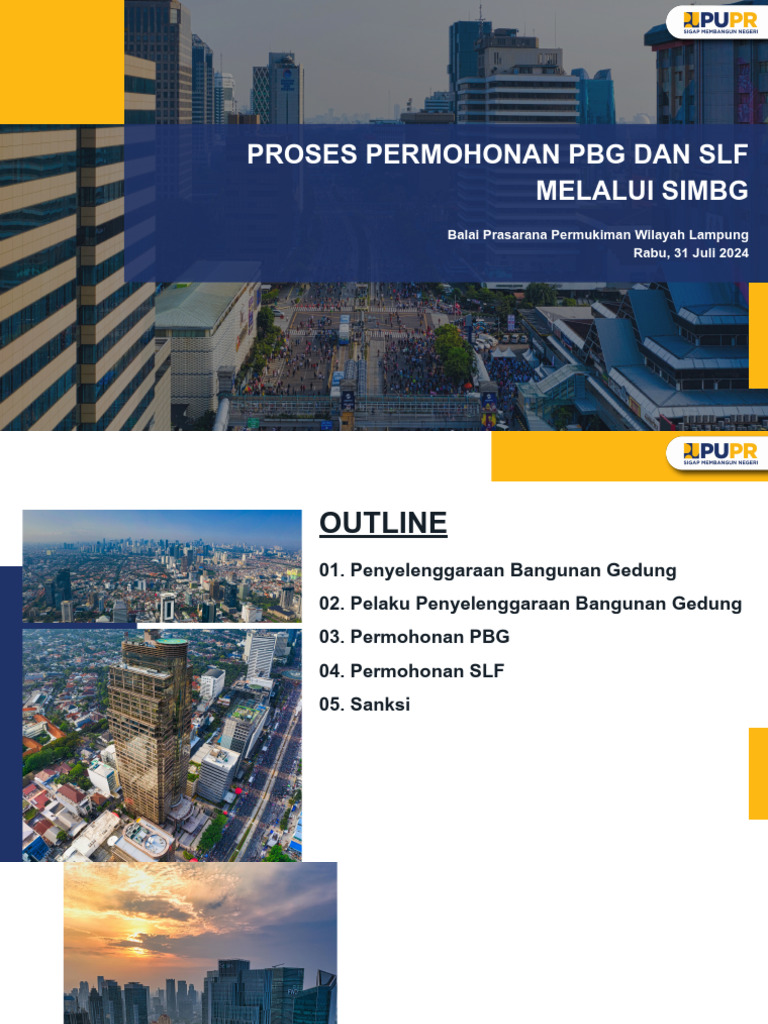 Proses Permohonan PBG dan SLF SIMBG | PDF