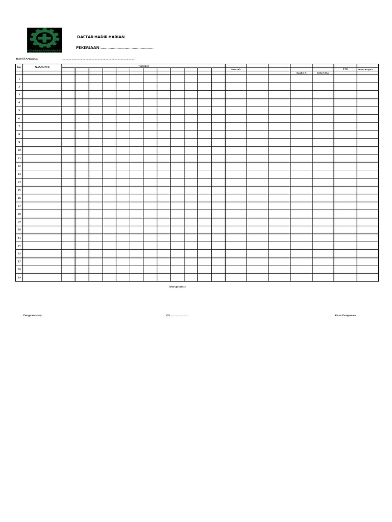 Absen Format | PDF