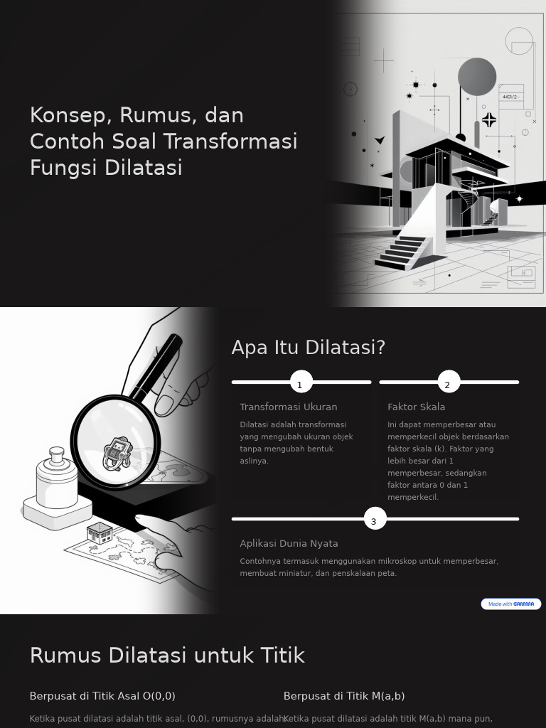 Konsep Rumus Dan Contoh Soal Transformasi Fungsi Dilatasi | PDF