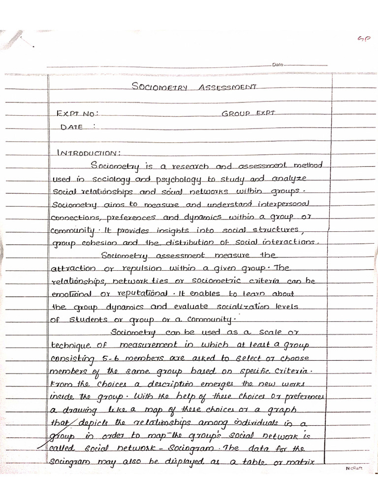 Sociometric Assessment | PDF