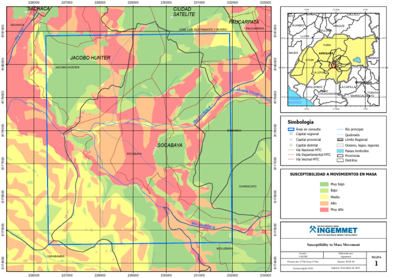 Mapa de Susceptibilidad a Movimientos en Masa | PDF