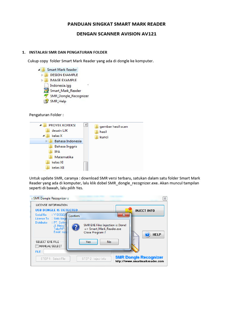 Panduan Instalasi Smart Mark Reader | PDF